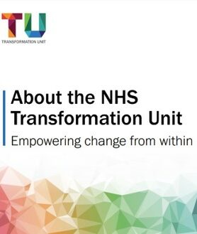 NHS Transformation Unit Digital Marketing Brochure - Transformation Unit